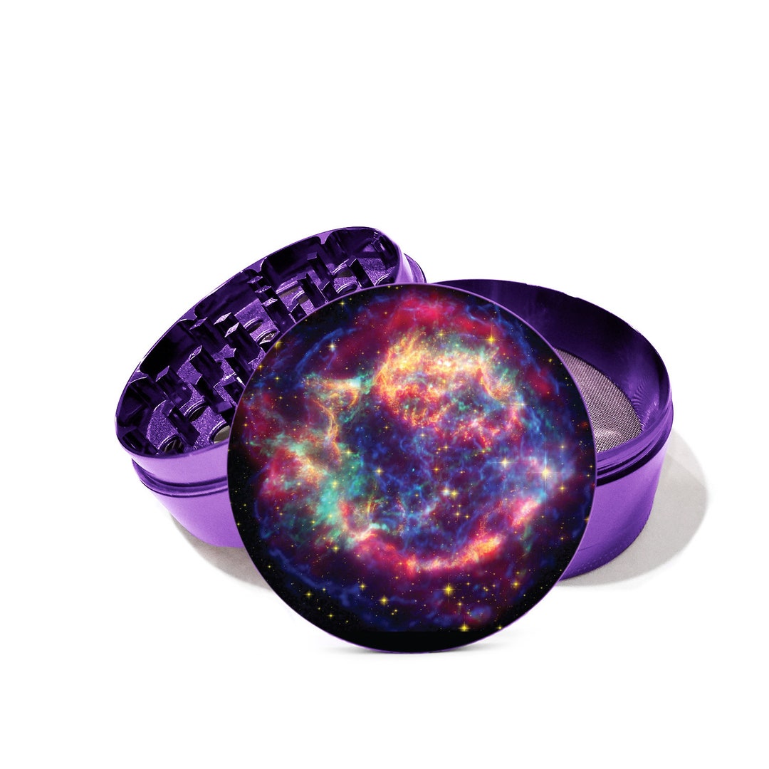 Colorful Nebula Cloud Metal Grinder Herb With Catcher Set, 4 Piece ...