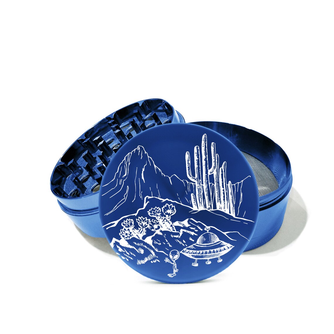 Desert Space Aliens Grinder With Free Personalization - Laser Engraved ...