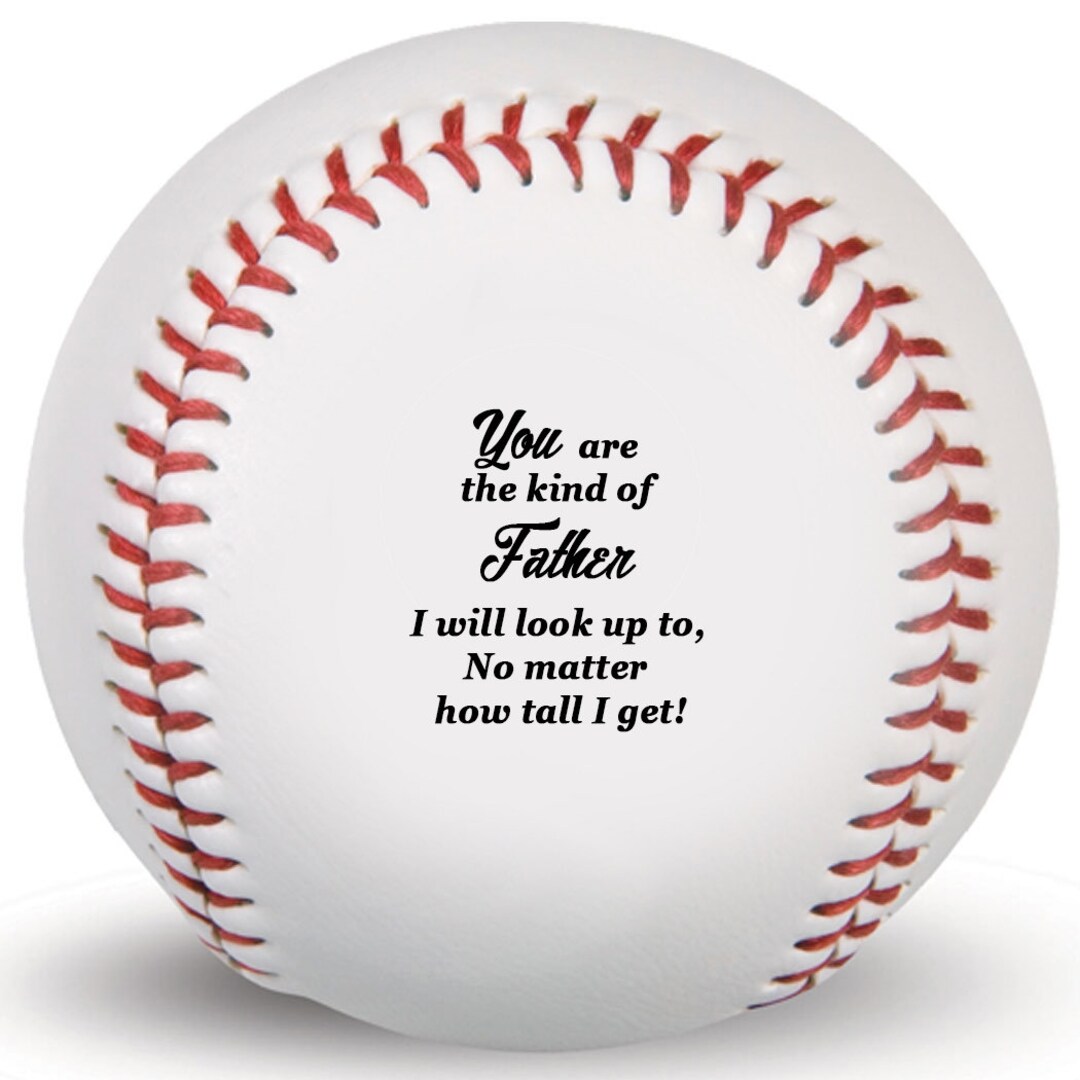 From Child to Father Custom Baseball With Quote and Personalized Text ...
