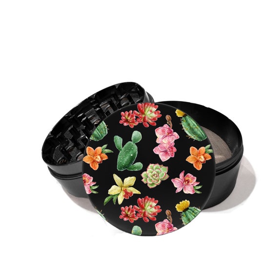 Cactus and Succulents Herb Grinder With Custom Text on Back - Etsy