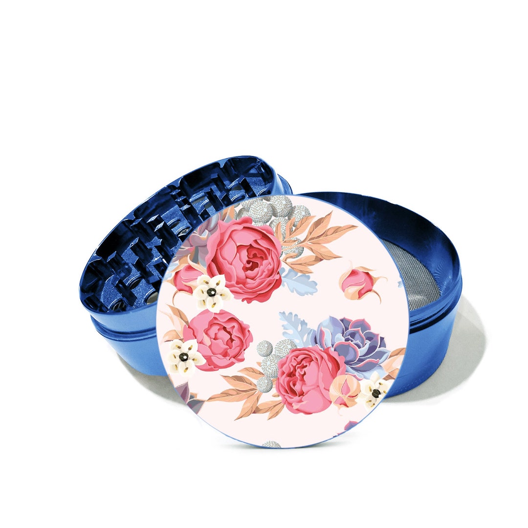Wild Flower 4 Piece Metal Herb Grinder With FREE Laser - Etsy