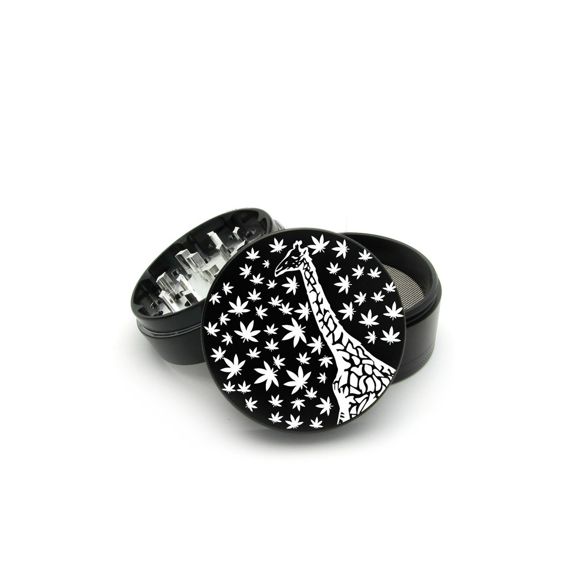 4 Piece Laser Engraved Grinder Herb With Catcher Set Giraffe | Etsy