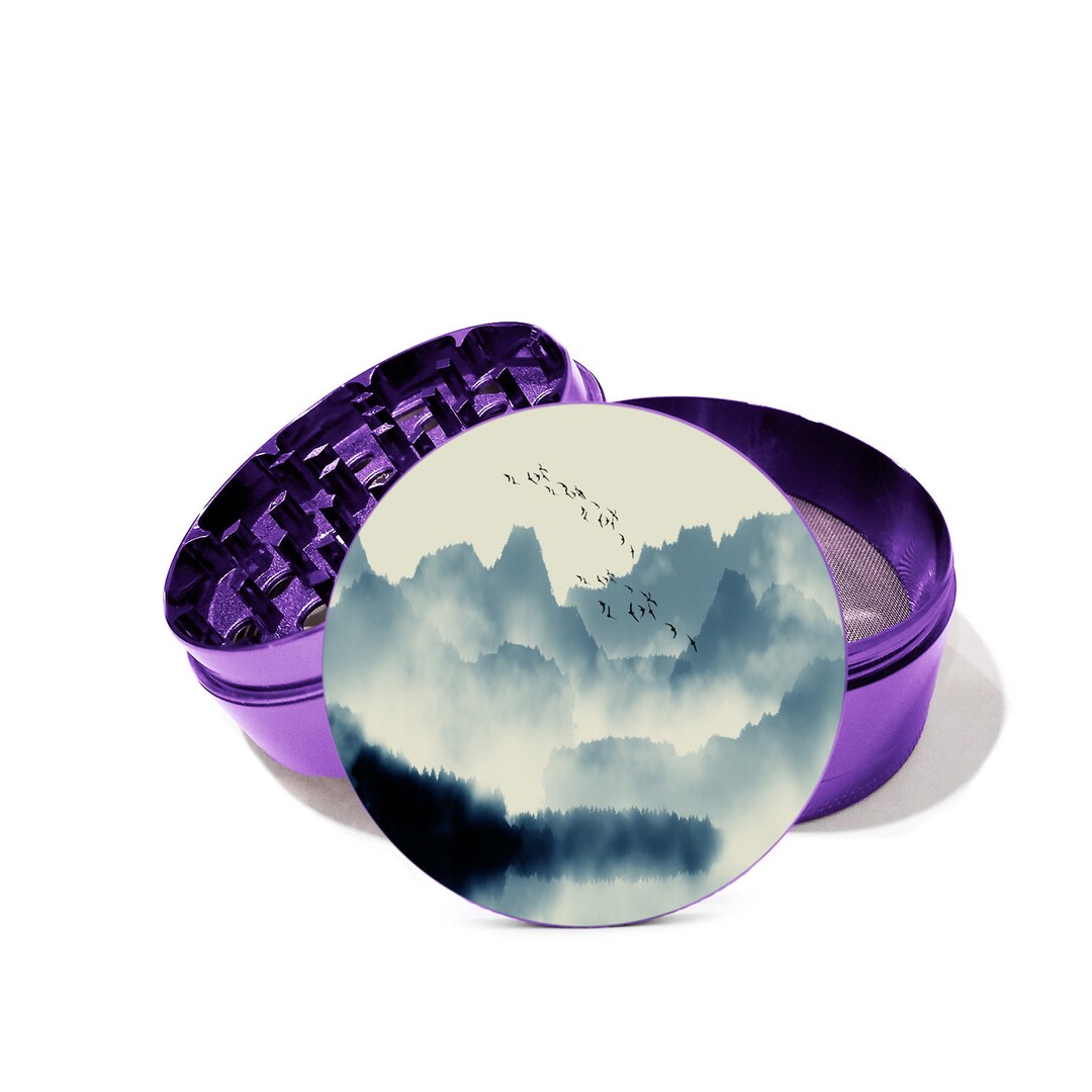Yellow Mountain 4 Piece Herb Grinder con texto personalizado gratuito ...