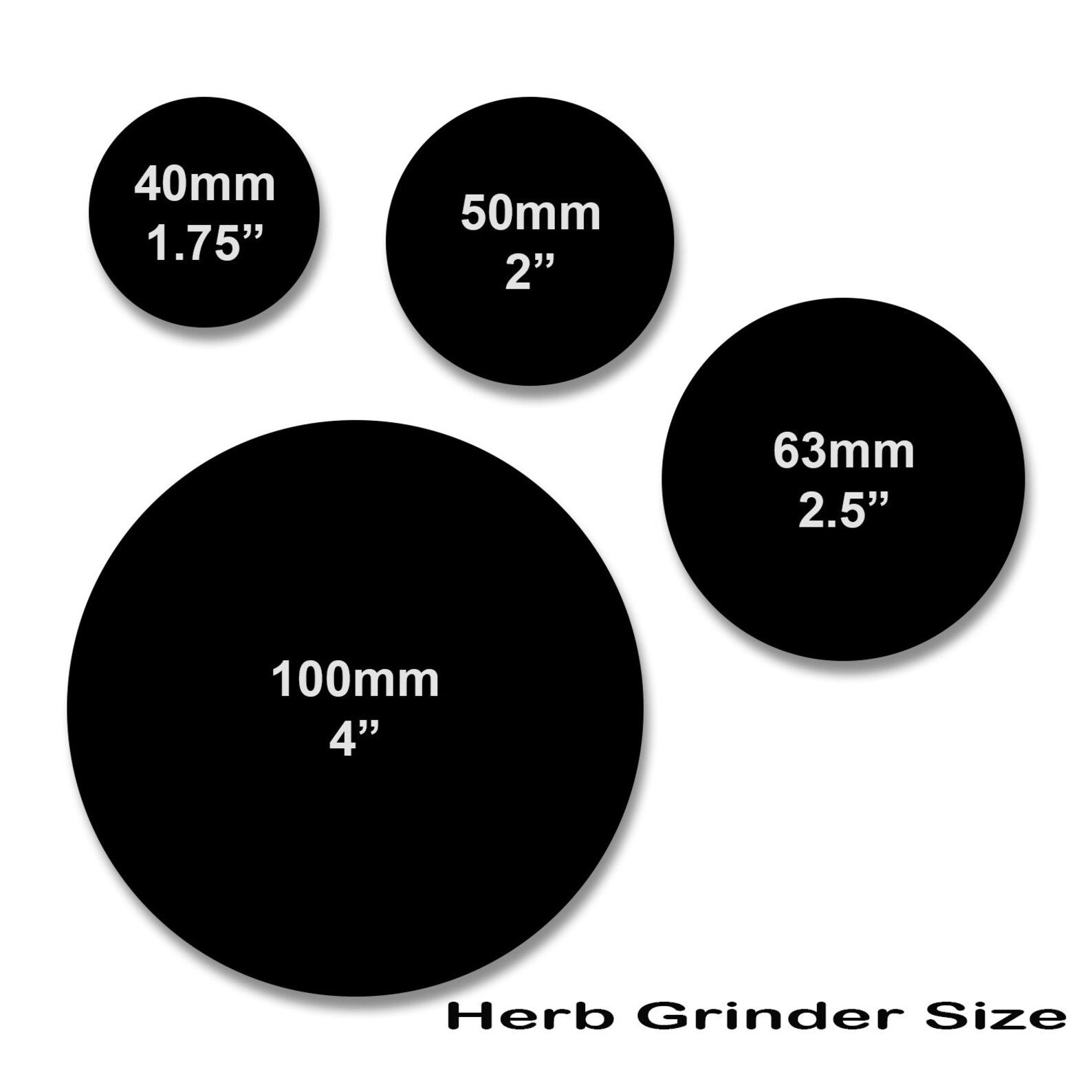 Large 100 Mm 4" Largest Herb Grinder Black Anodized Aircraft Grade ...