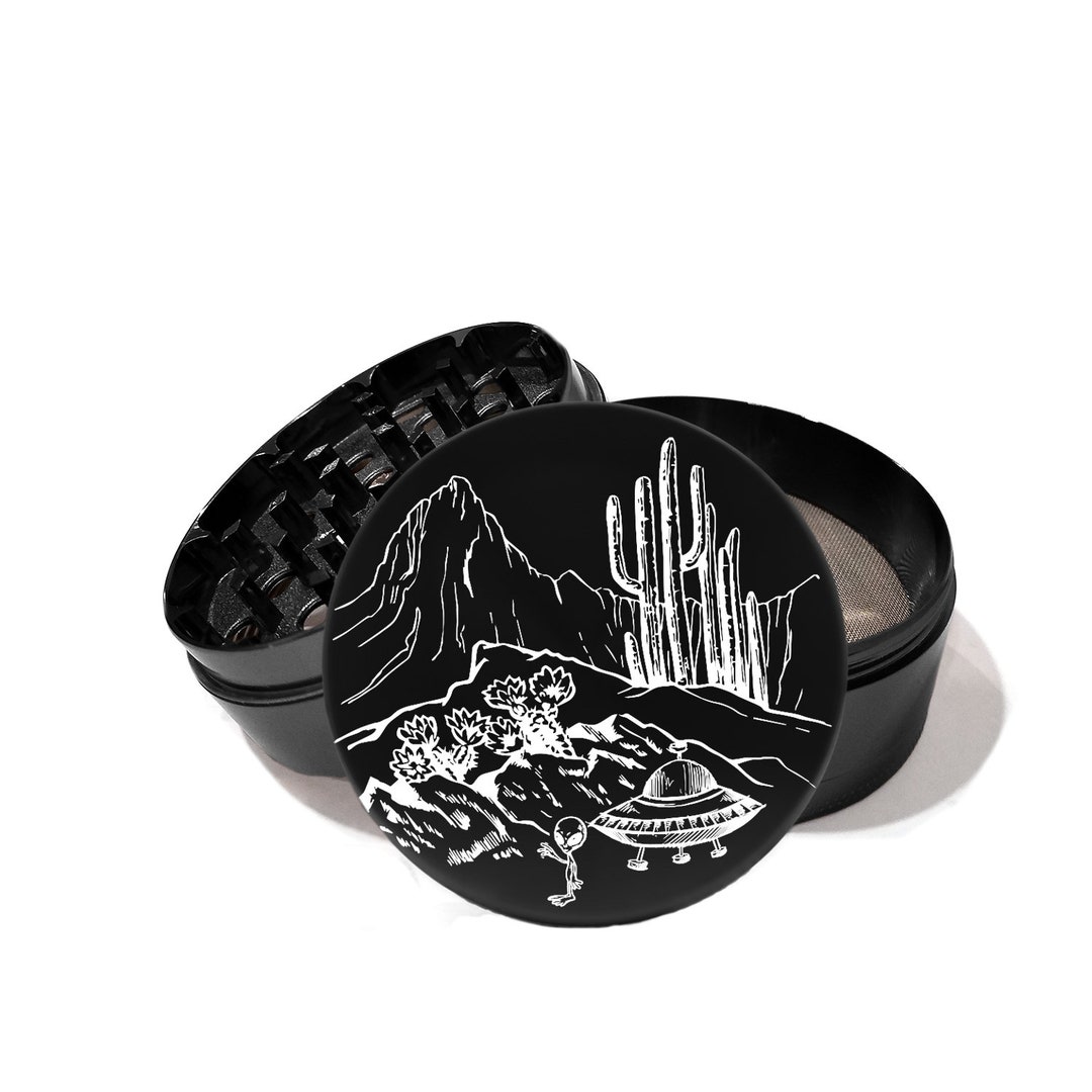 Desert Space Aliens Grinder With Free Personalization - Laser Engraved ...