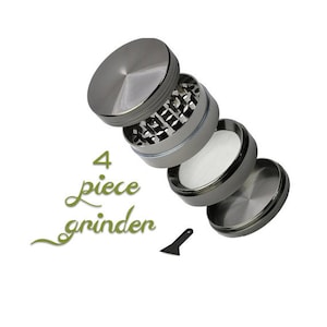 Giraffe Green Leafs Metal Grinder Herb With Catcher Set, 4 Piece ...