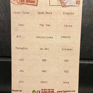 7gypsies Metal Rectangular Index Tabs. - Etsy