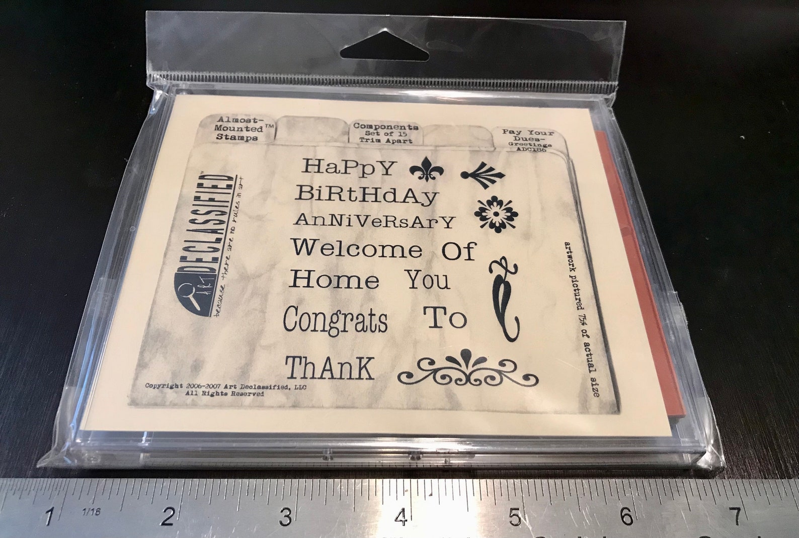 Art Declassified Pay Your Dues - Greetings Almost Mounted Rubber Stamps ...