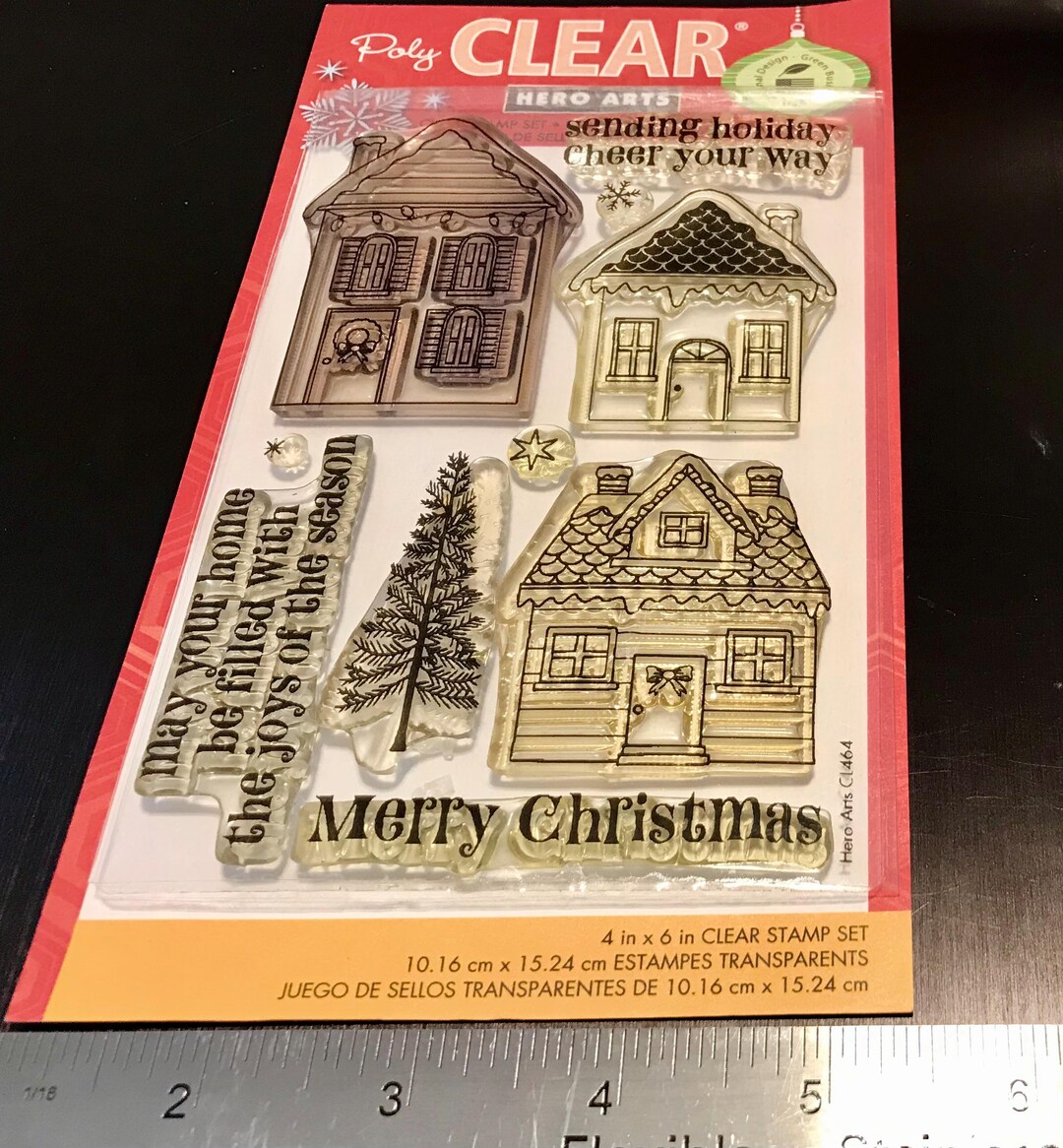Hero Arts Poly Clear Sending Holiday Cheer Stamp Set. - Etsy