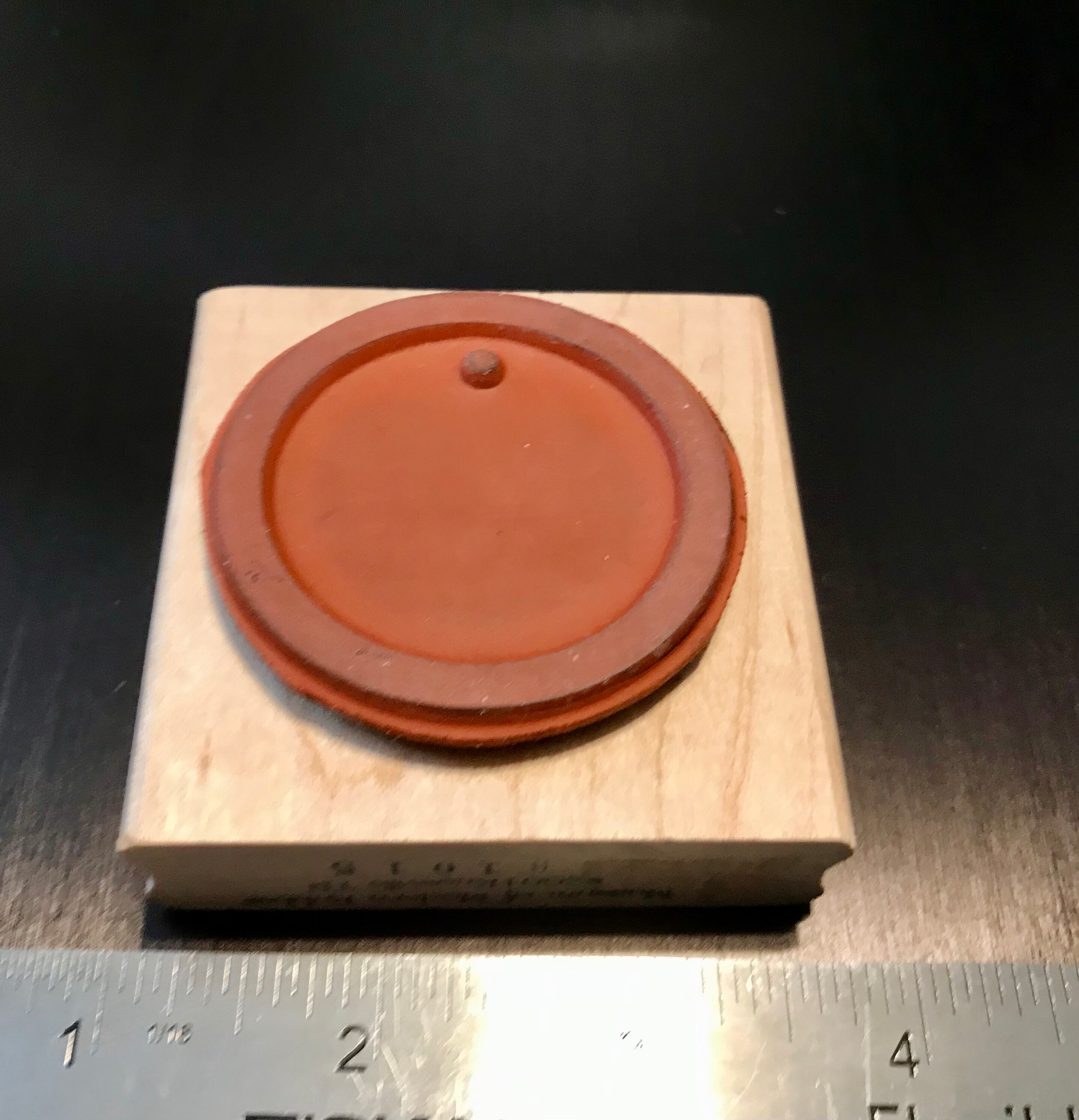 Museum of Modern Rubber Round Tag Wood Mounted Rubber Stamp. - Etsy