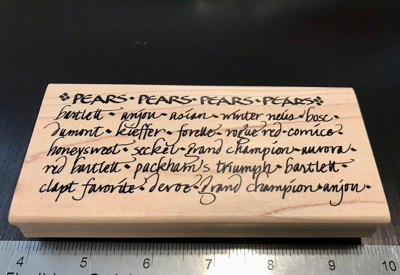 Pears Large Wood Mounted Rubber Stamp Assortment. - Etsy