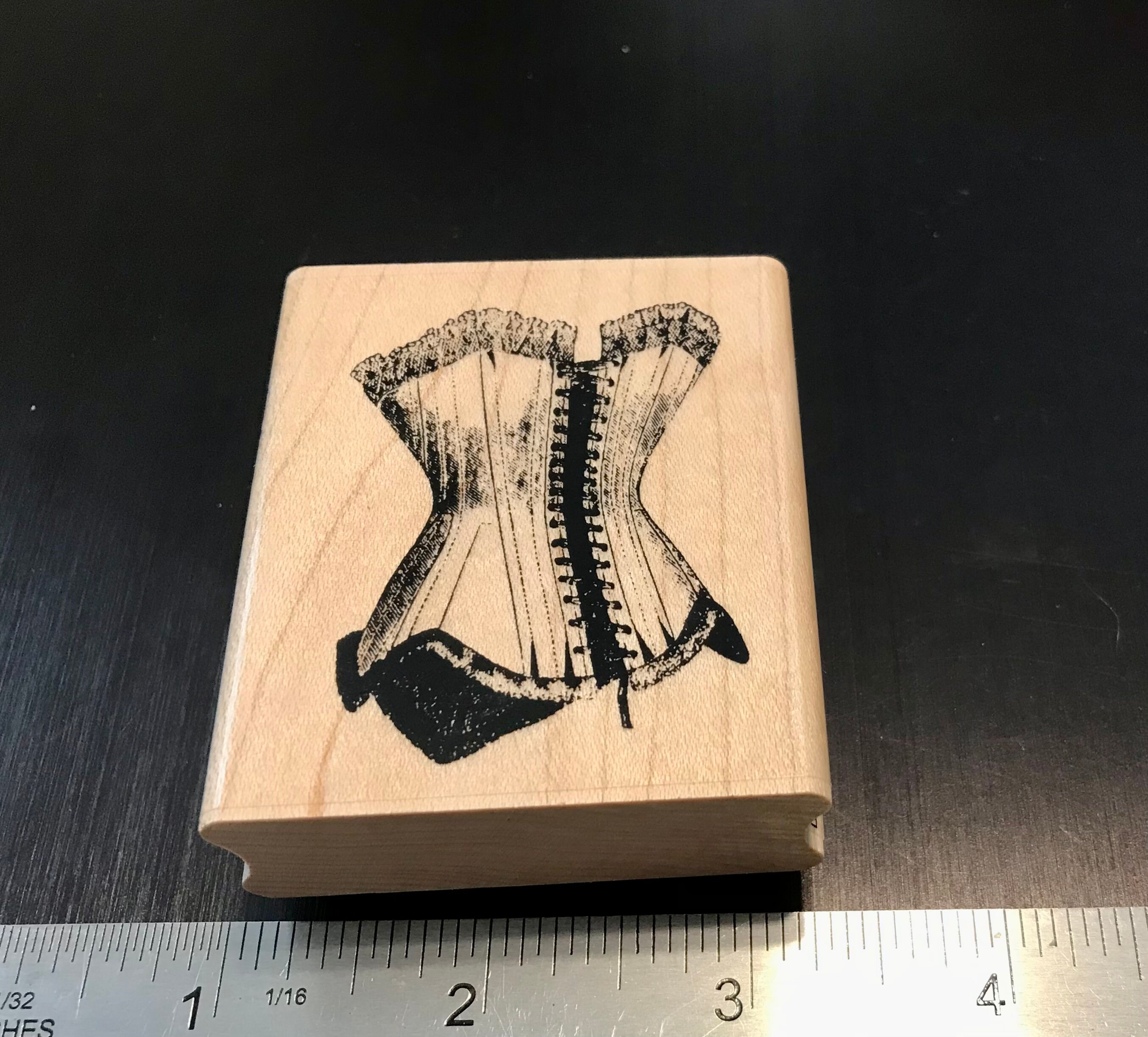 Hampton Art Diffusion by Diana Kovacs Corset Wood Mounted Rubber Stamp ...
