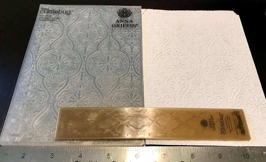 Anna Griffin 5x7 Fluted Damask Embossing Folder With Border. - Etsy