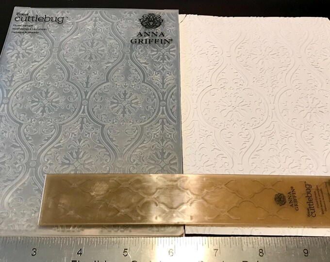 Anna Griffin 5x7 Fluted Damask Embossing Folder With Border. - Etsy