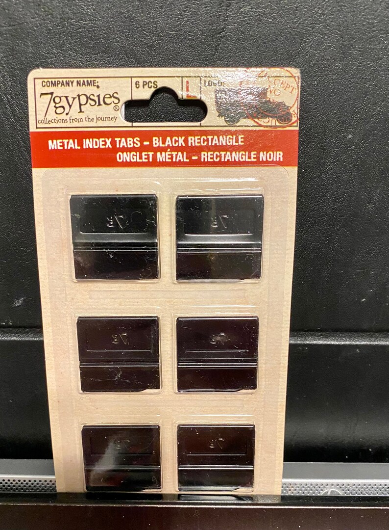 7gypsies Metal Rectangular Index Tabs. - Etsy
