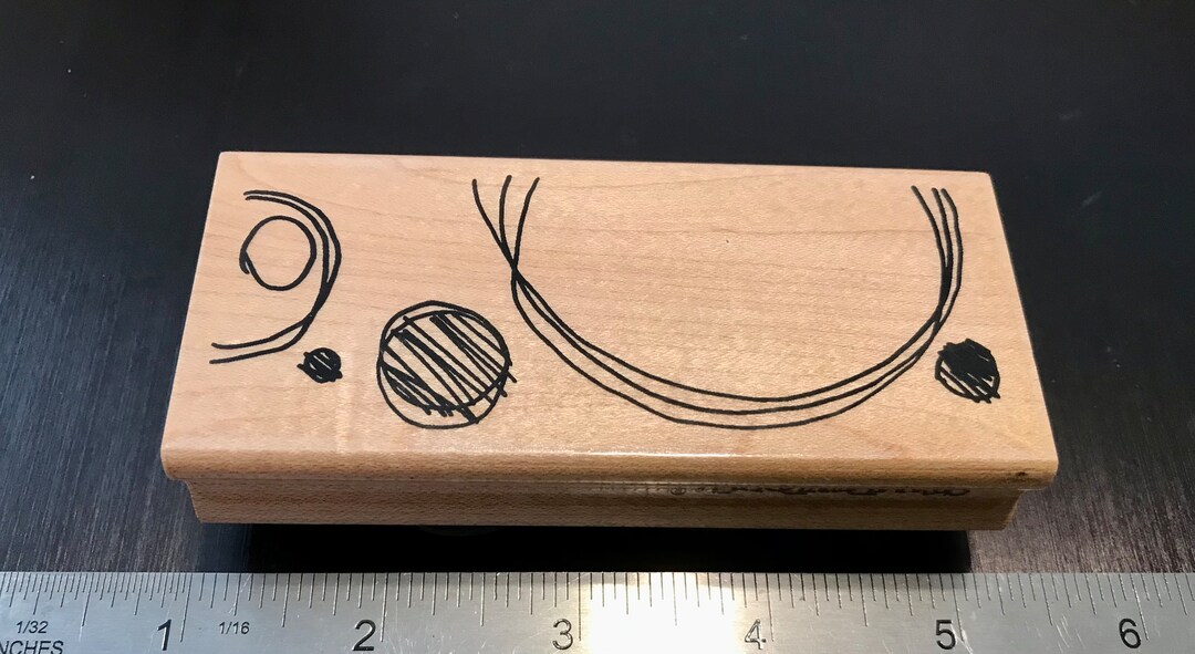 Stampendous Squigly Spheres Wood Mounted Rubber Stamp. - Etsy