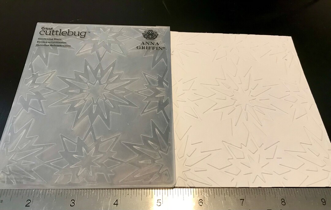 Anna Griffin Glistening Stars A-2 Embossing Folder With Border. - Etsy