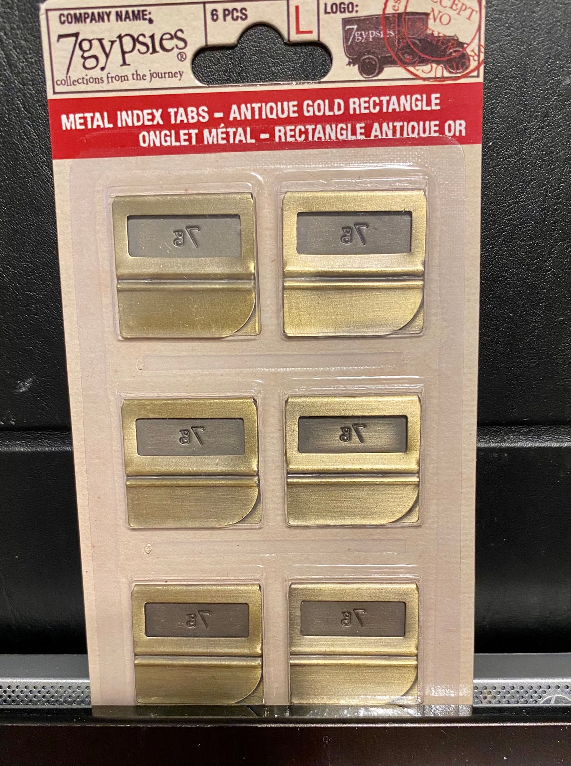 7gypsies Metal Rectangular Index Tabs. - Etsy