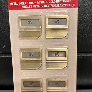 7gypsies Metal Rectangular Index Tabs. - Etsy