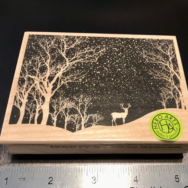 Deer Rubber Stamp - Etsy