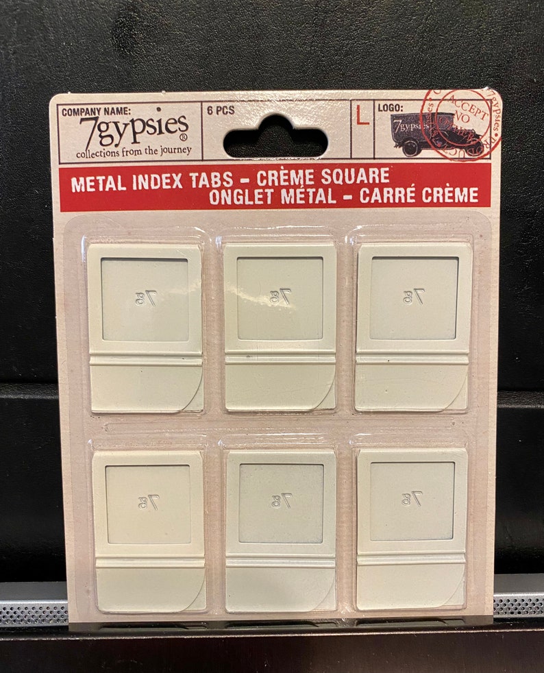 7gypsies Metal Index Tabs Square. - Etsy
