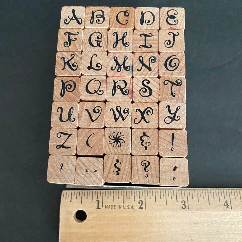 Cursive Alphabet Stamps - Etsy