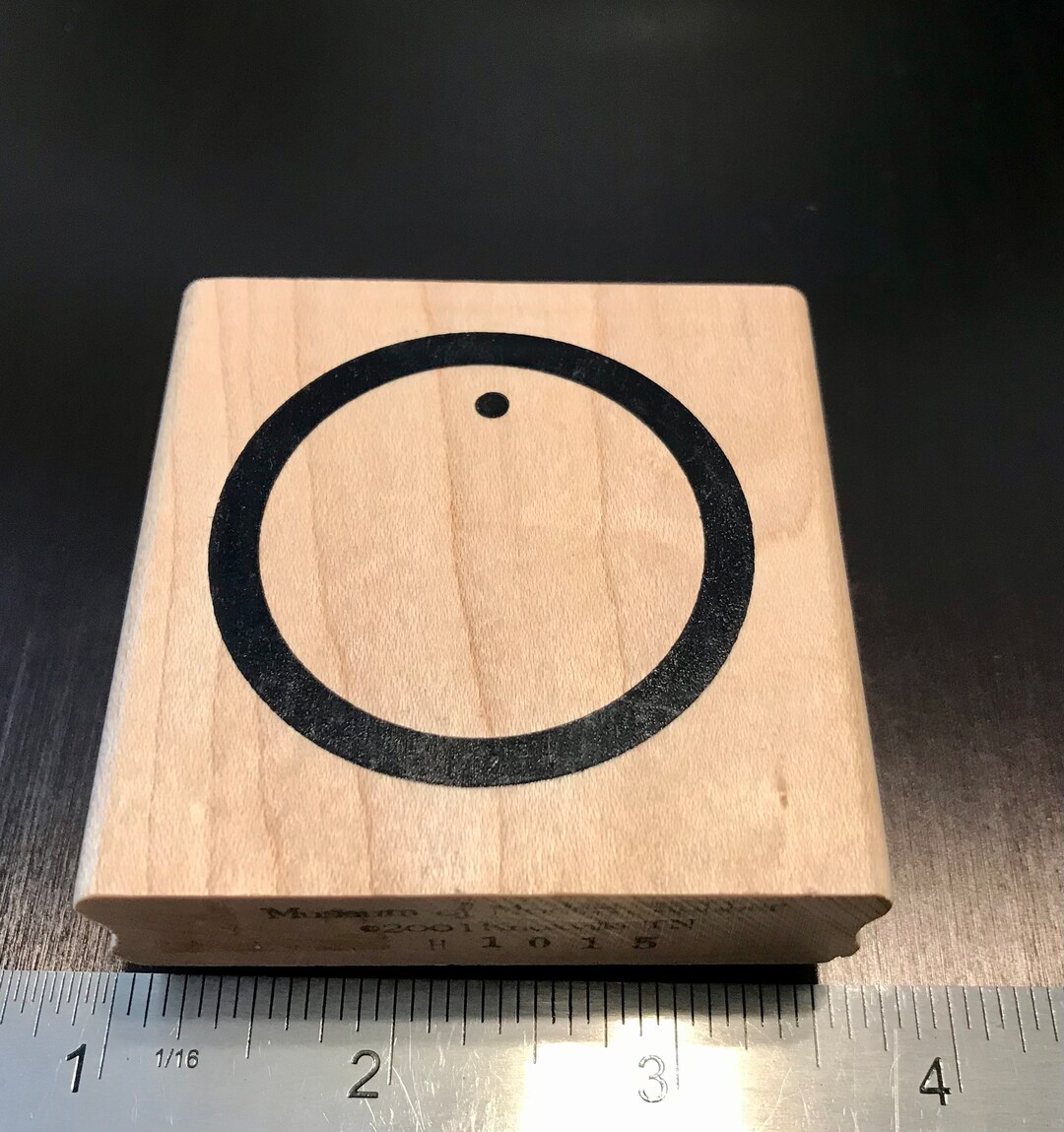 Museum of Modern Rubber Round Tag Wood Mounted Rubber Stamp. - Etsy