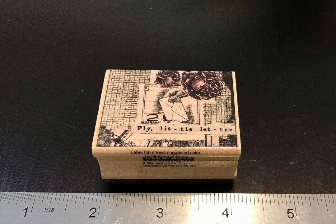 Hero Arts Fly Little Letter Wood Mounted Rubber Stamp. - Etsy