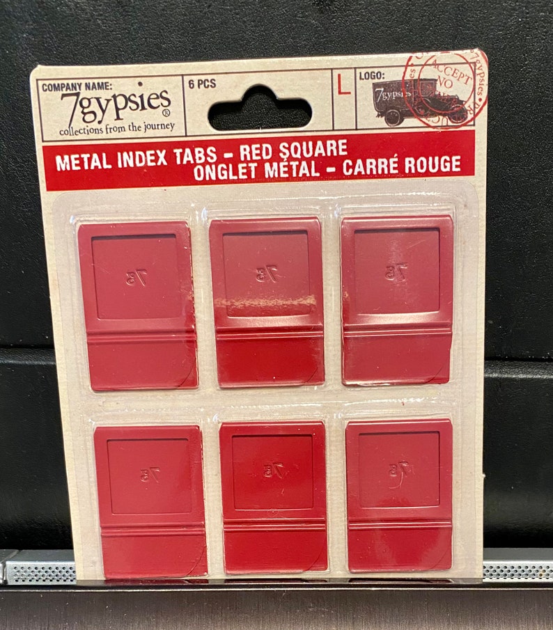7gypsies Metal Index Tabs Square. - Etsy