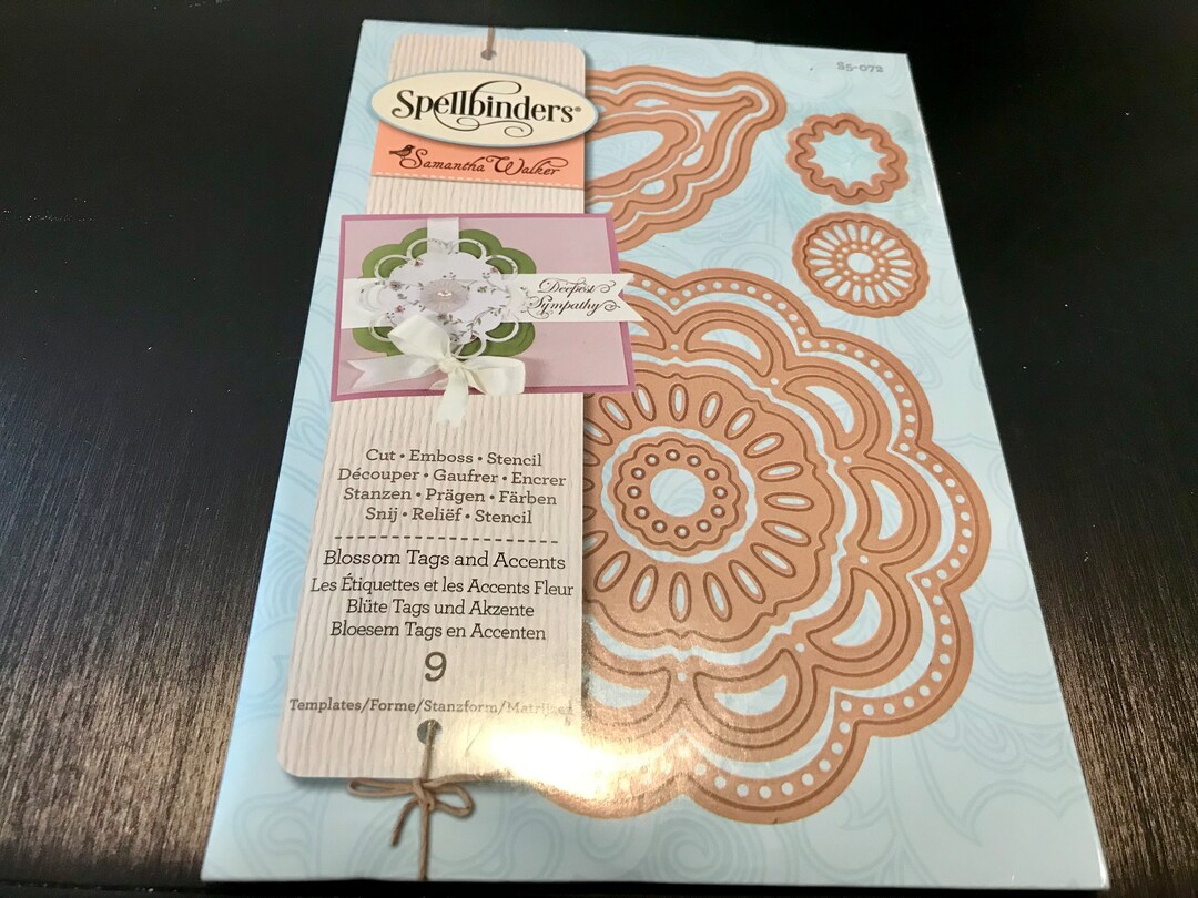 Spellbinders Designer Series Blossom Tags and Accents Tin Metal Dies ...