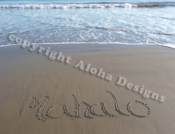 Mahalo in the Sand Note Cards blank inside | Etsy
