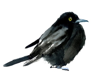 Blackbird Painting | Etsy