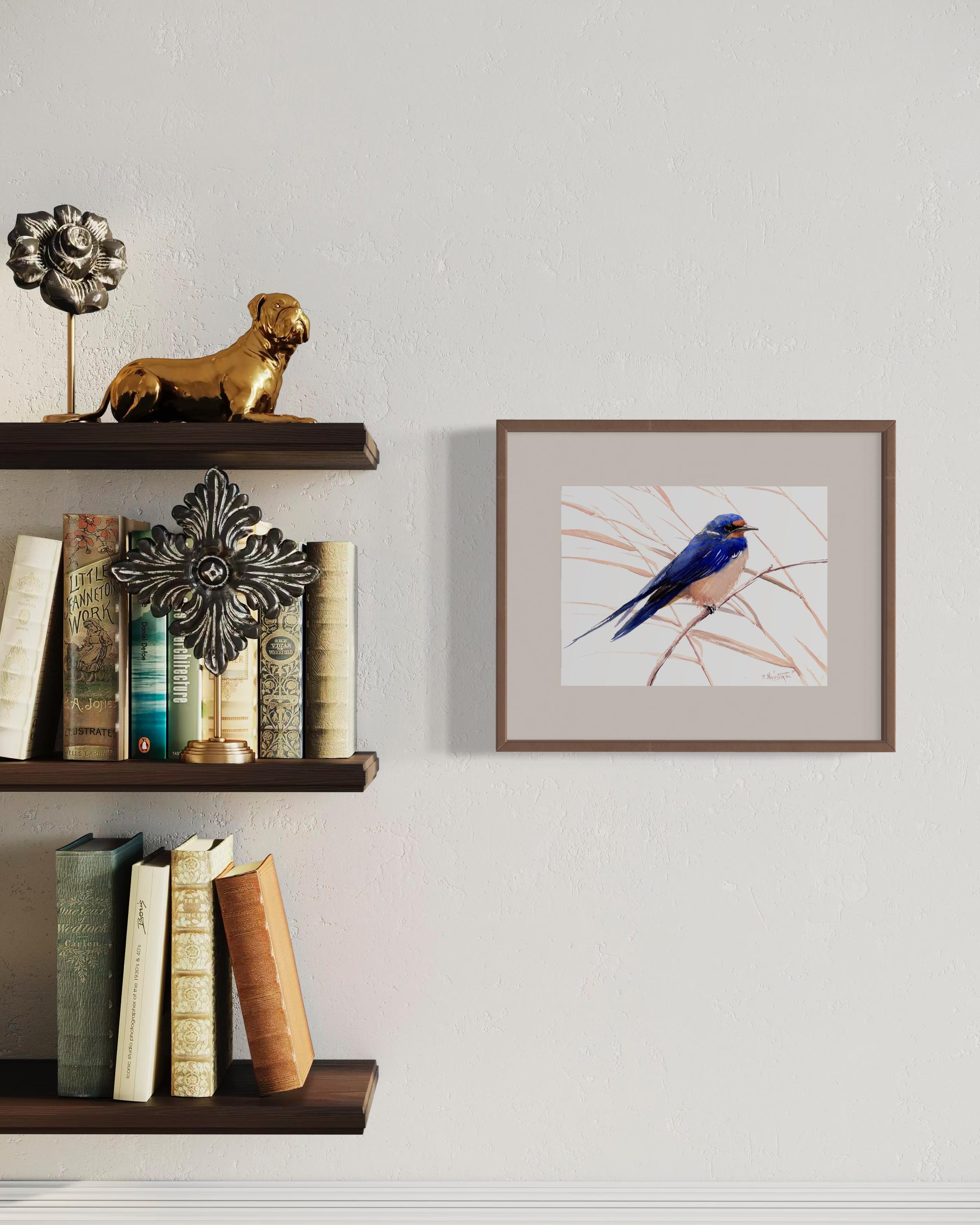Barn Swallow Artwork, an Original Watercolor Painting by Artist Suren ...