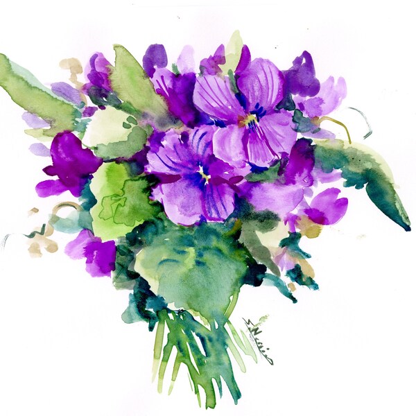 Violet Watercolor - Etsy