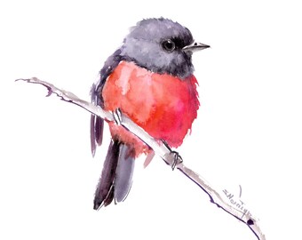 Robin Watercolor | Etsy