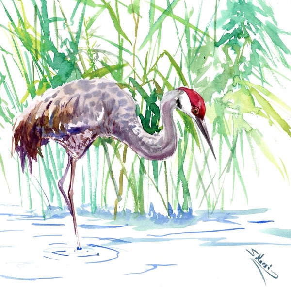Crane Artwork - Etsy