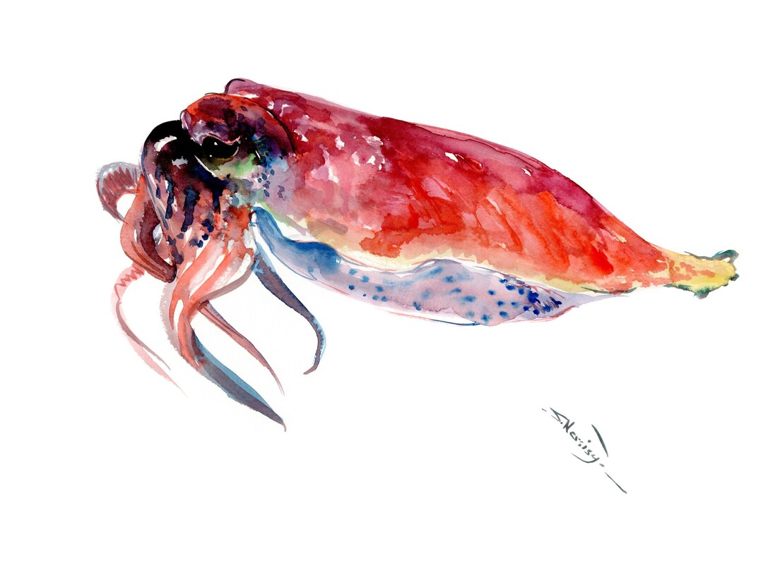 Squid Artwork, an Original Painting by Artist Suren - Etsy