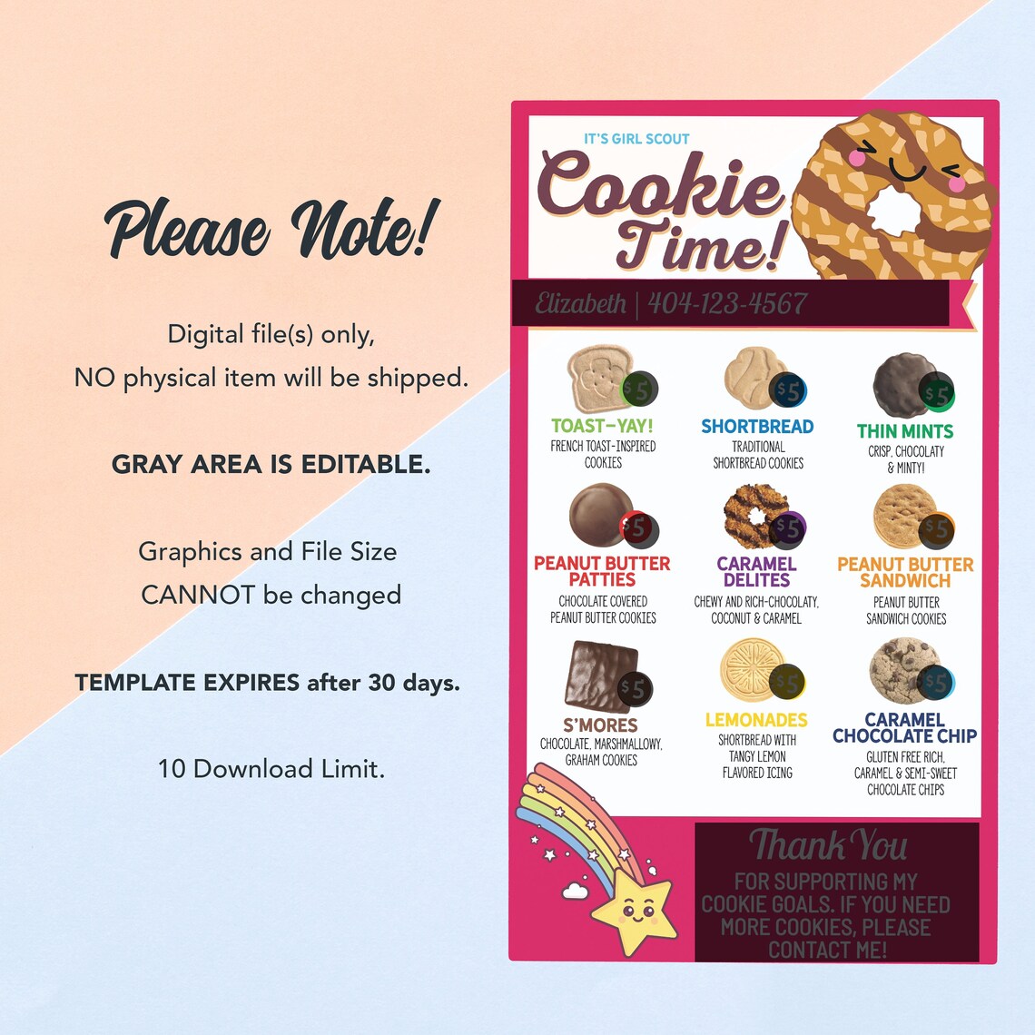 Text Message ABC Cookie Order Form Invitation | Etsy