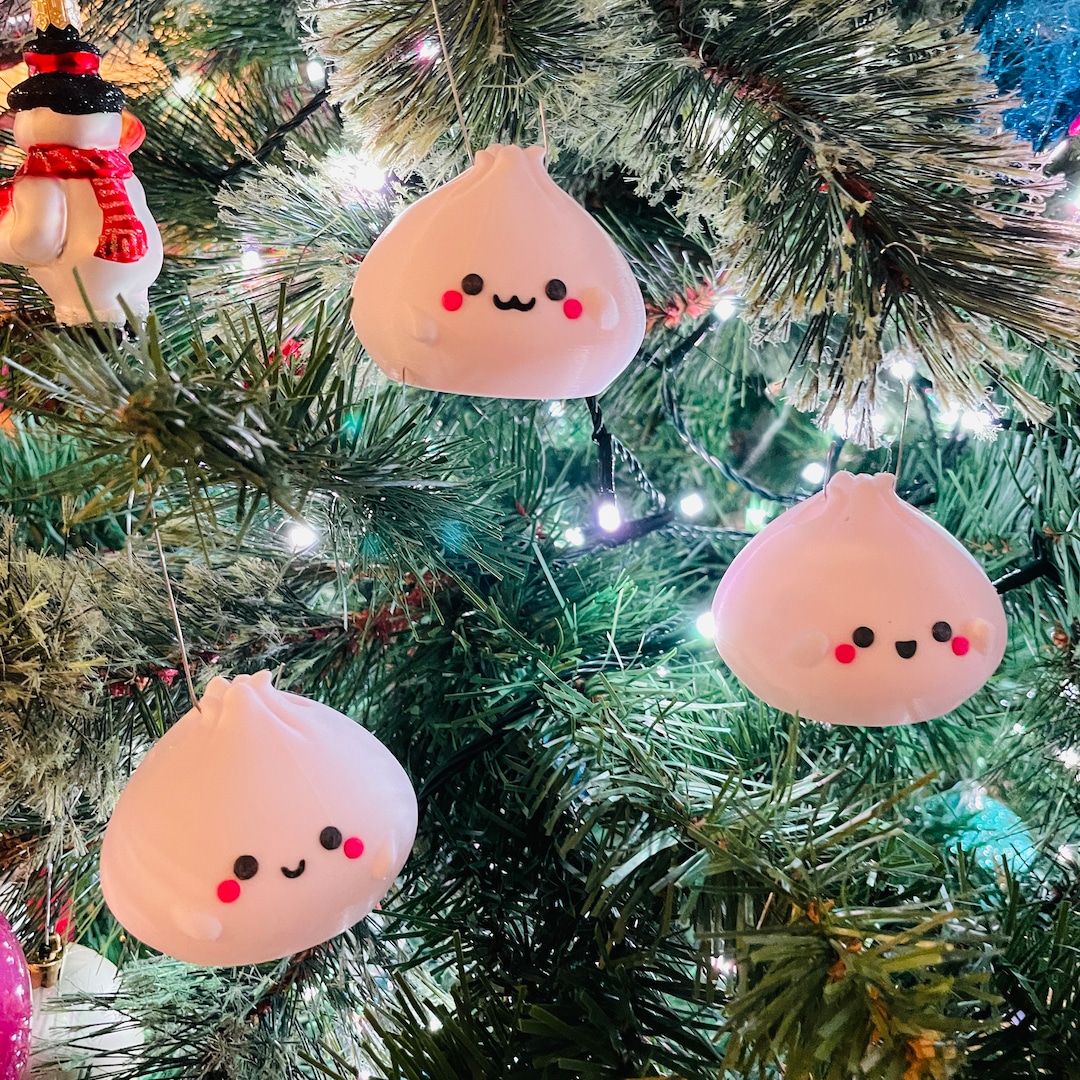 Kawaii Dim Sum Ornaments. 3d Printed Dumplings. Hanging Ornament. Desk ...