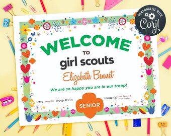 Welcome to Girl Scouts | Etsy