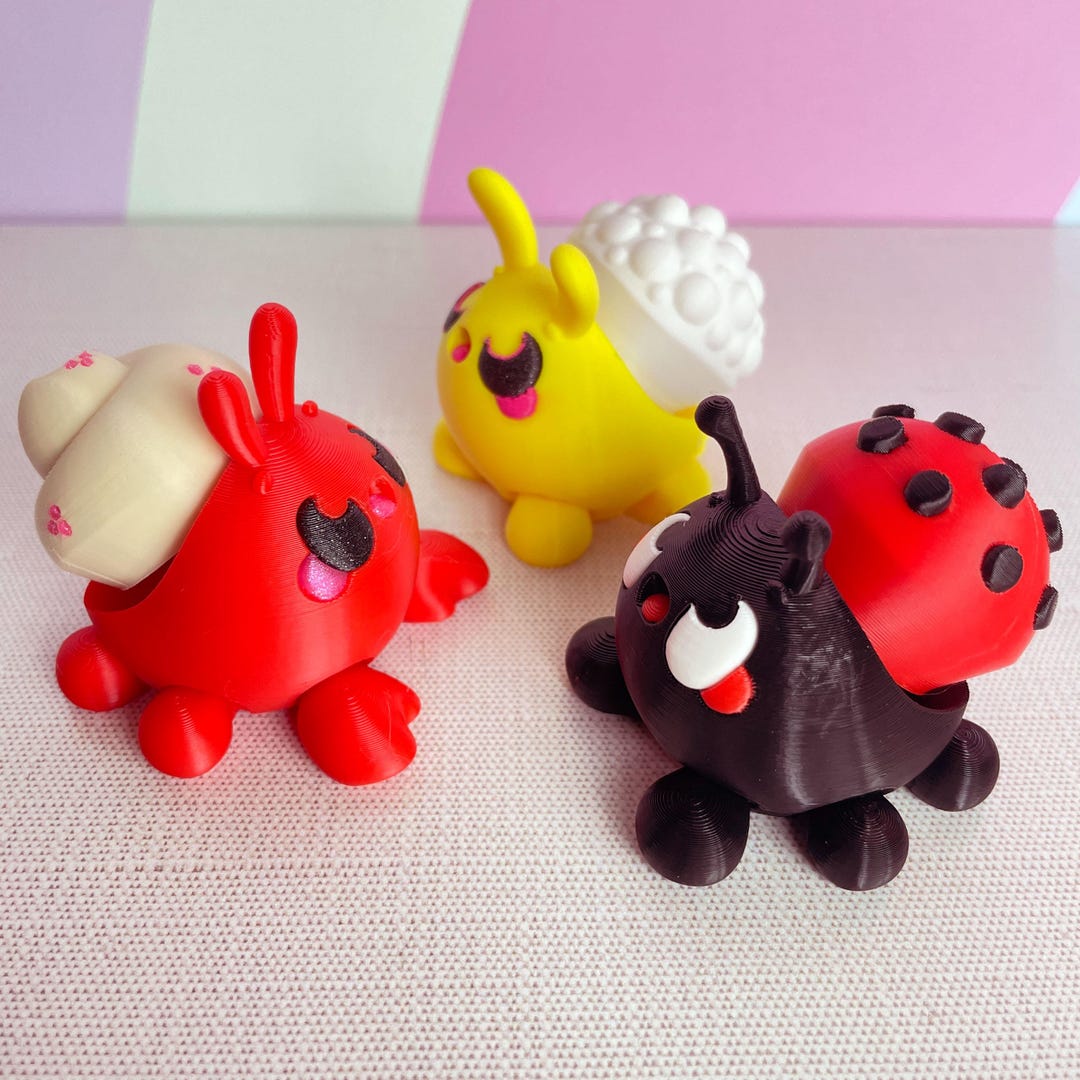 Clicky-crawlers - Lady Bug, Crab and Bunny Fidget Clicker Toys. Stress ...