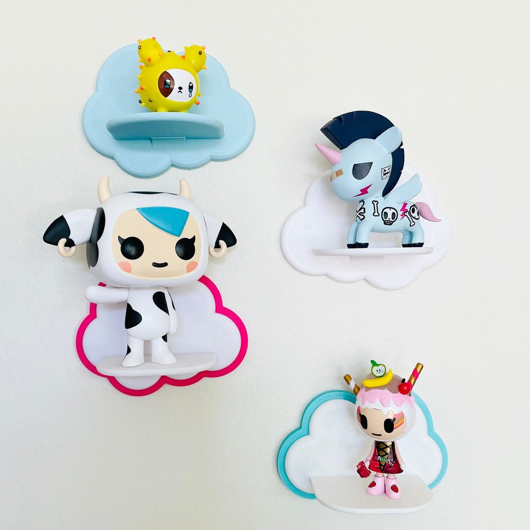 Floating Cloud Shelves for Blind Box Toys, Mini and Bitty Funko. Flush ...