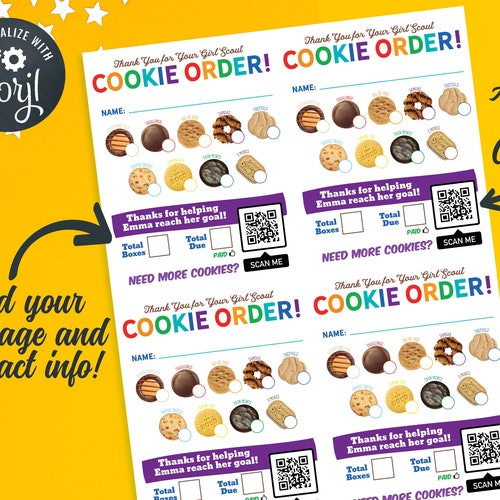 2023 Girl Scouts Thank You for Your Girl Scout Cookie Order - Etsy