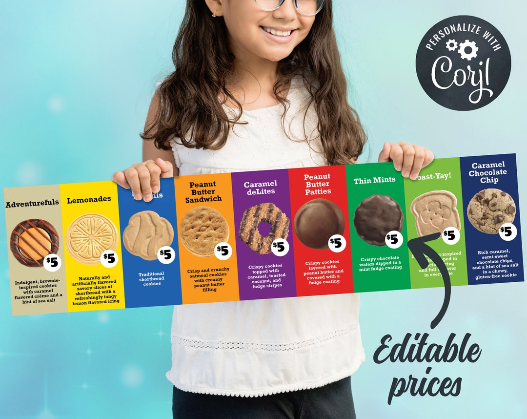 Girl Scout Cookies ABC Drive Thru Sign 6x24 digital File Only - Etsy