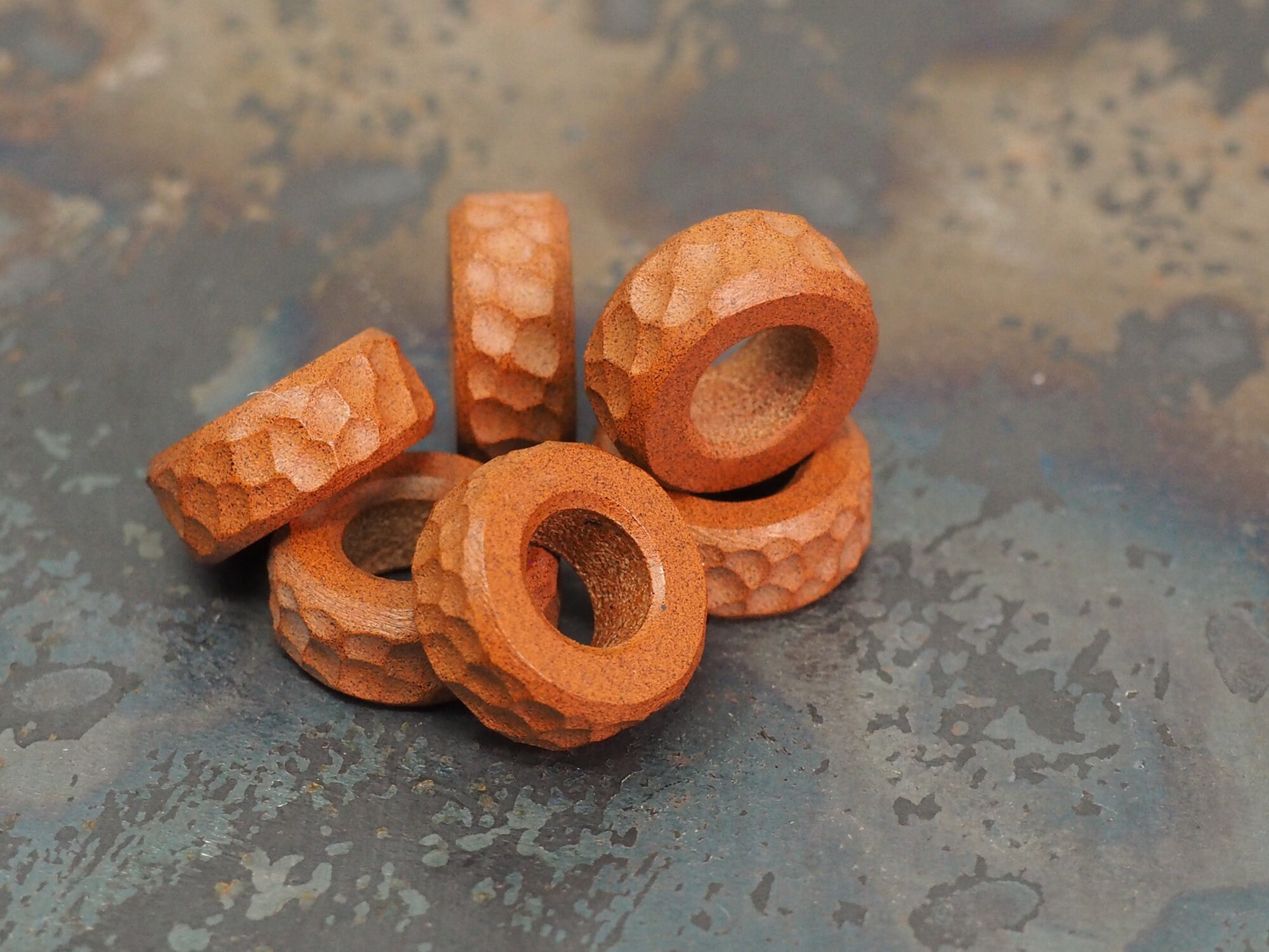 Handmade Hammered-finish Stacking/spacer Bead for Paracord or - Etsy