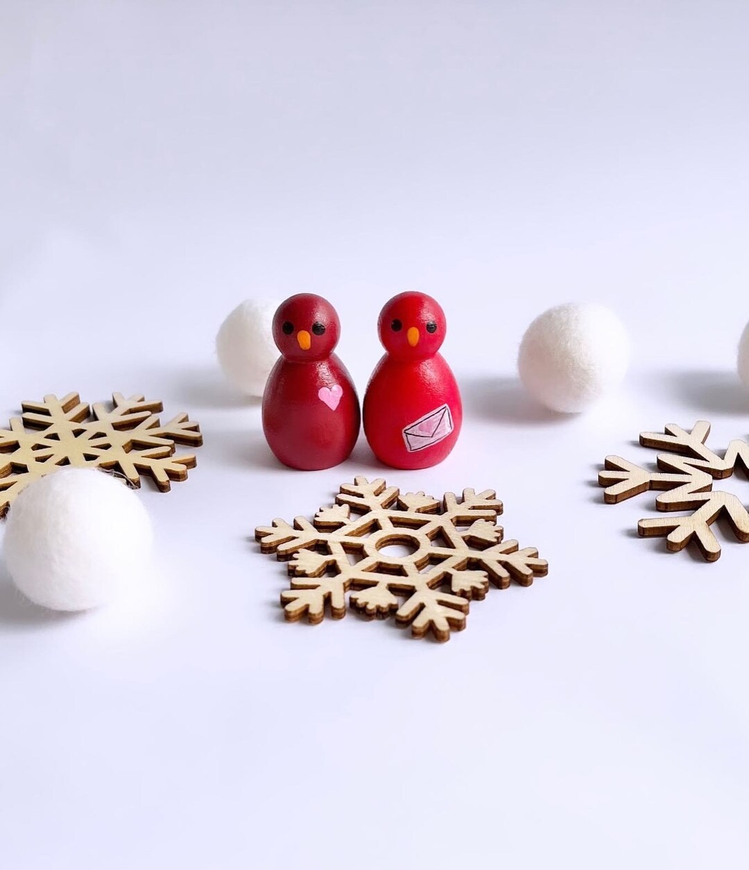 Set of 2 Love Birds Valentines Day Hearts February - Etsy