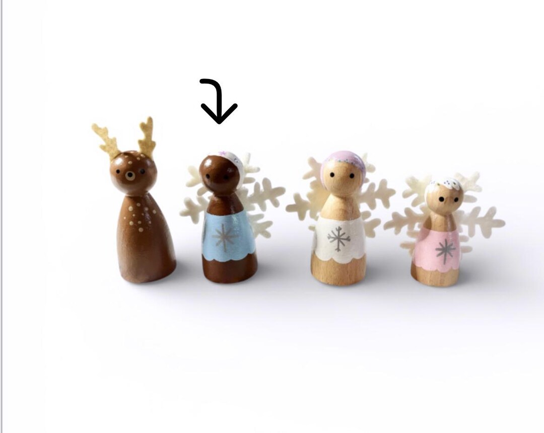 One Frost Fairy Peg Doll - Winter Wonderland Snow Christmas Open Ended ...