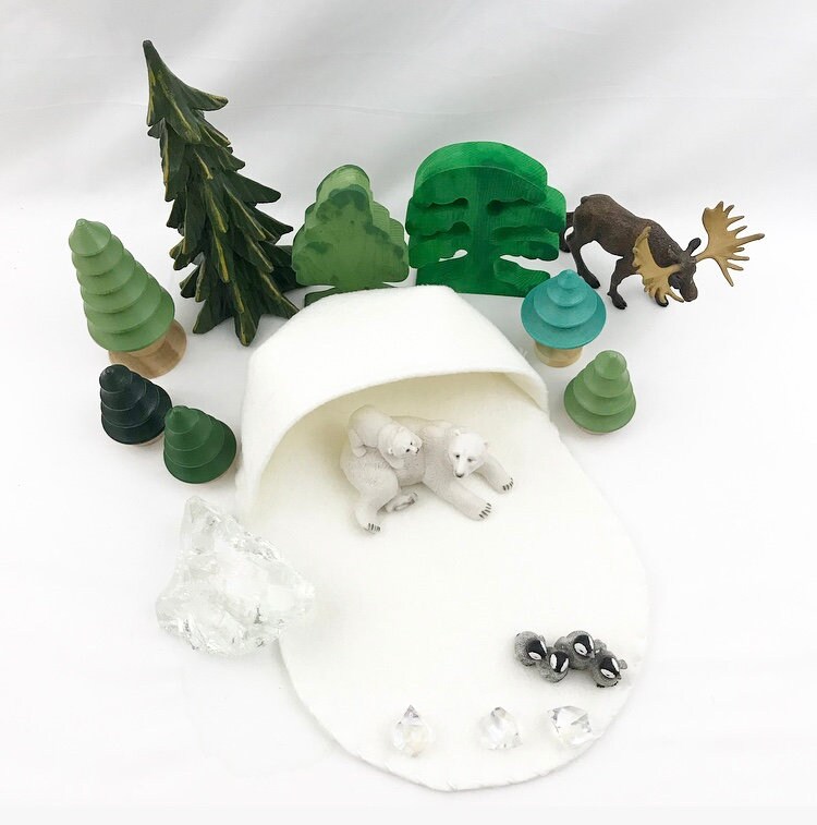 Polar Cave Playscape Play Mat - Woodland Camping Forest - Pretend Play ...