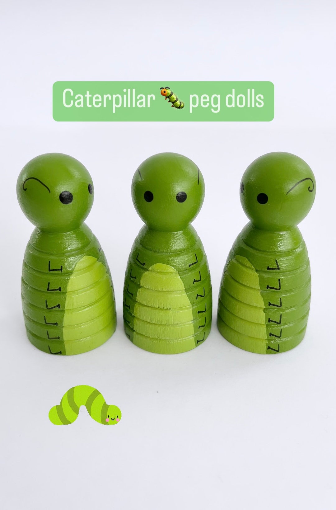 Caterpillar Peg Doll - Etsy