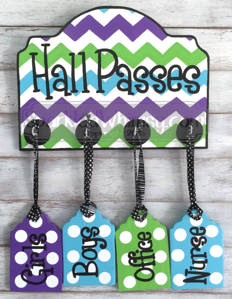 Hall Passes Sign for Classroom Classroom Decor Teacher Gift | Etsy